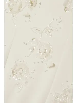 CLIO PEPPIATT Strapless Embellished Stretch-crepe Gown