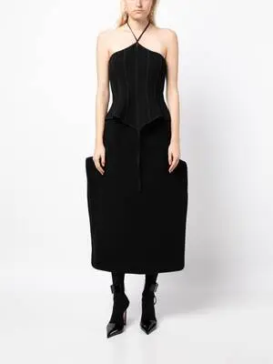 Maticevski Pureness Cut Away Skirt - Black