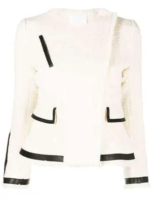 MAME KUROGOUCHI Long-sleeve Tweed Biker Jacket