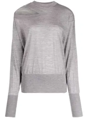 Stella McCartney Fine-knit Cut-out Jumper - Grey