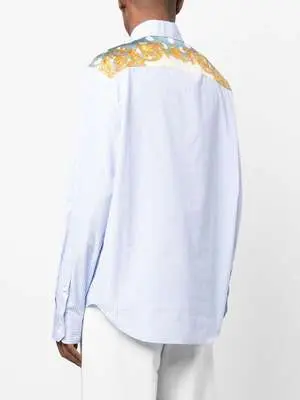 Versace Seashell Baroque Striped Shirt