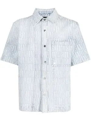 Amiri Jacquard-logo Denim Shirt