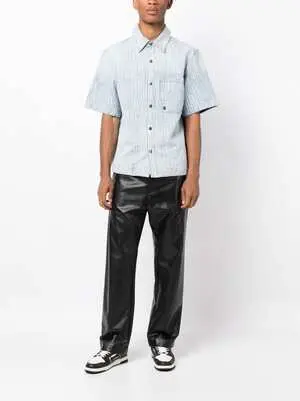 Amiri Jacquard-logo Denim Shirt