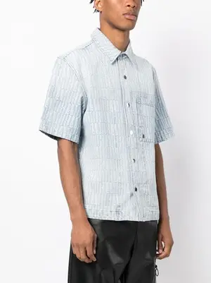 Amiri Jacquard-logo Denim Shirt
