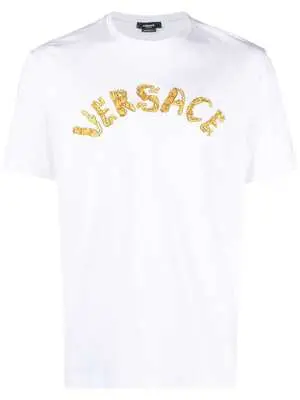 Versace Seashell Baroque Cotton T-shirt White