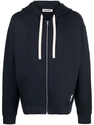 JIL SANDER Logo-patch Zip-up Hoodie