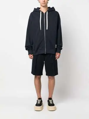 JIL SANDER Logo-patch Zip-up Hoodie