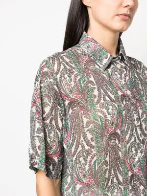 Isabel Marant Bilya Oversized Paisley-print Shirt