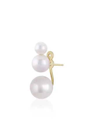 WHITE/SPACE Pila 14k Yellow Gold Pearl Floater Earrings