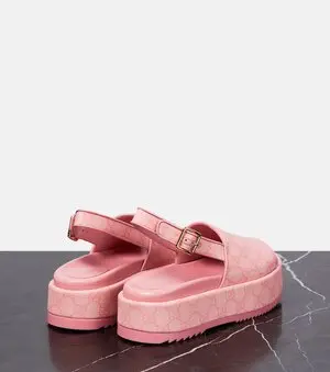 Gucci Angelina Gg Supreme Platform Sandals