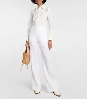 Chloé Ribbed-knit Wool Pants