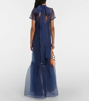 Staud Calluna Organza Gown - Blue