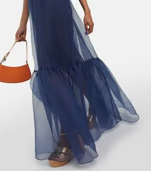 Staud Calluna Organza Gown - Blue