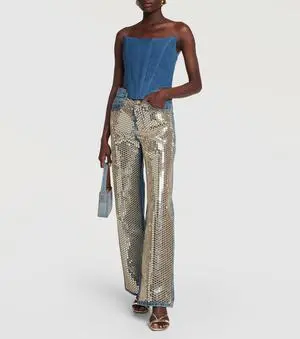 Giuseppe Di Morabito Denim Bustier Top