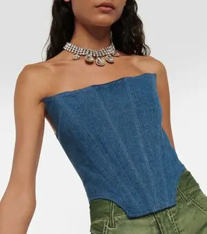 Giuseppe Di Morabito Denim Bustier Top