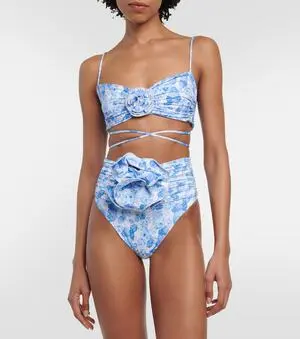 Magda Butrym Floral Bikini Top