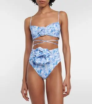 Magda Butrym Floral Bikini Top
