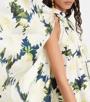 Oscar De La Renta Floral Blouse - White