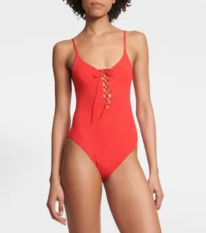 Melissa Odabash Nerano Lace-up Swimsuit