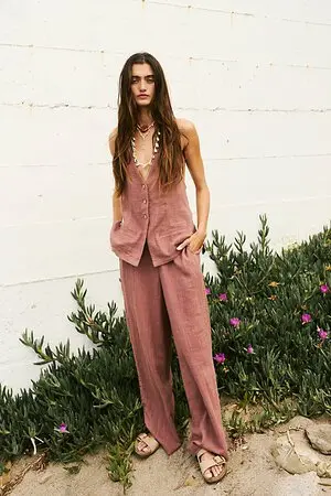 Free People Take Me To Paris Low-back Set