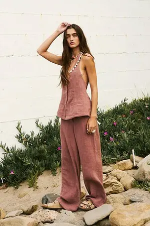 Free People Take Me To Paris Low-back Set