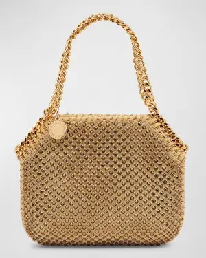 Stella McCartney Falabella Mini Crystal Mesh Shoulder Bag - Fawn