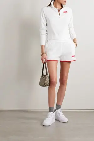 SPORTY & RICH - + Prince Embroidered Cotton-terry Sweatshirt