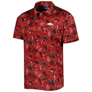 Columbia Arkansas Razorbacks Super Terminal Tackle Omni-shade Polo