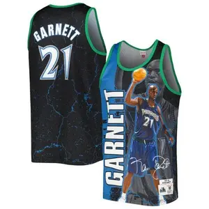 Mitchell & Ness Kevin Garnett Minnesota Timberwolves 2003-04 Hardwood Classics Player Burst Tank Top - Black