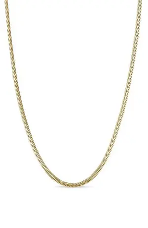 Zoe Chicco 14k Gold Flat Snake Chain Necklace - Yellow Gold
