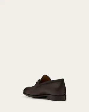 FERRAGAMO Foster Gancini Bit Loafers - Brown