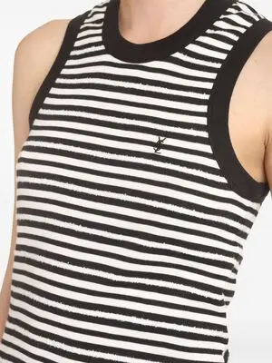 Saint Laurent Striped Tank Top - Black