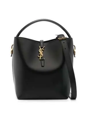 Saint Laurent Le 37 Leather Bucket Bag - Black