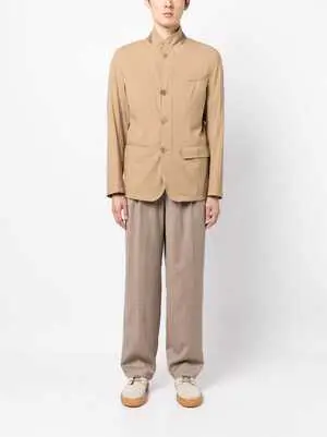 Herno Button-up Single-breasted Blazer - Brown