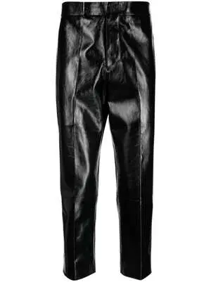 SAPIO Cropped Leather Trousers