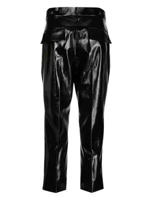 SAPIO Cropped Leather Trousers