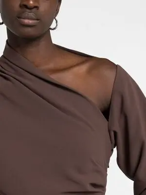 16Arlington Adelaide Feather-trim Midi Dress