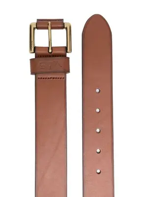 Polo Ralph Lauren Embossed-logo Leather Belt - Brown