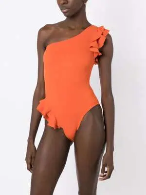 CLUBE BOSSA Koss Ruffle-trim Swimsuit - Orange