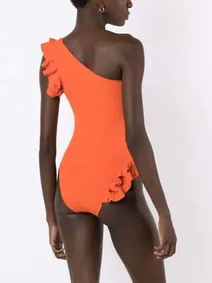 CLUBE BOSSA Koss Ruffle-trim Swimsuit - Orange