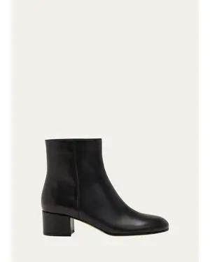 GIANVITO ROSSI Leather Ankle Boots - Black