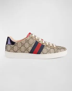 Gucci New Ace Gg Supreme Trainer Beige-12