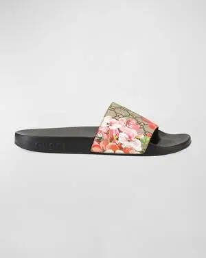 Gucci Gg Blooms Supreme Slide Sandal - Multi