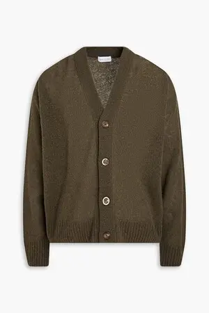 John Elliott Bouclé-knit Merino Wool-blend Cardigan - Taupe
