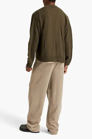 John Elliott Bouclé-knit Merino Wool-blend Cardigan