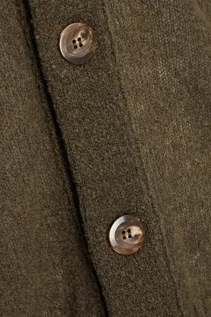 John Elliott Bouclé-knit Merino Wool-blend Cardigan