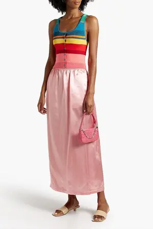Alice + Olivia Alice Olivia Daryn Striped Ribbedknit Tank