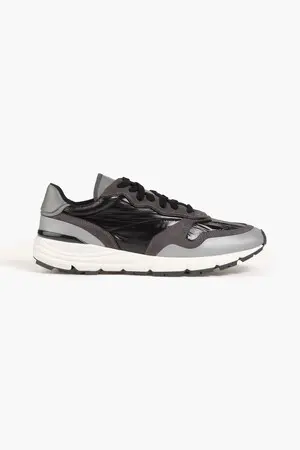 John Elliott Edition One Shell, Leather And Suede Sneakers - Black