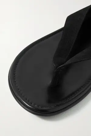 THE ROW Beach Lace-up Nubuck Sandals