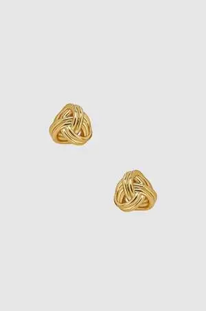 ANINE BING Twist Knot Statement Earrings - Gold